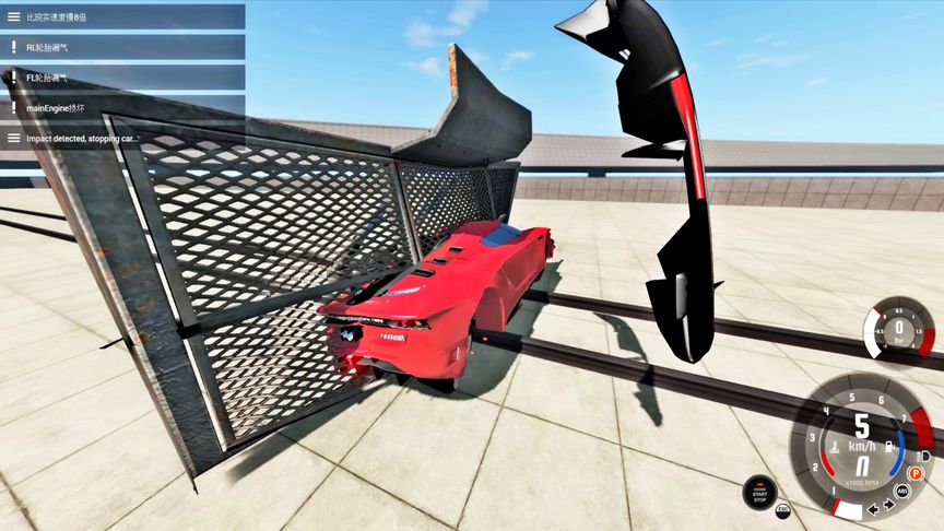 小林解说 车祸模拟器 柯尼塞格挑战高速滑坡 变成了废铁!