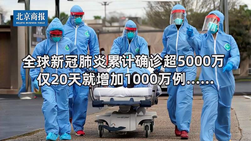 全球新冠肺炎累计确诊人数超5000万!仅20天就增加1000万例…