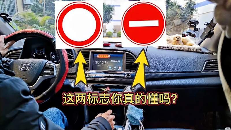 容易被扣分罚款的2个标志,好多司机都不懂,被处罚了都不知道