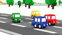卡通车赛车动画片 工程车动画片大全 挖掘机动画 幼儿教育动画