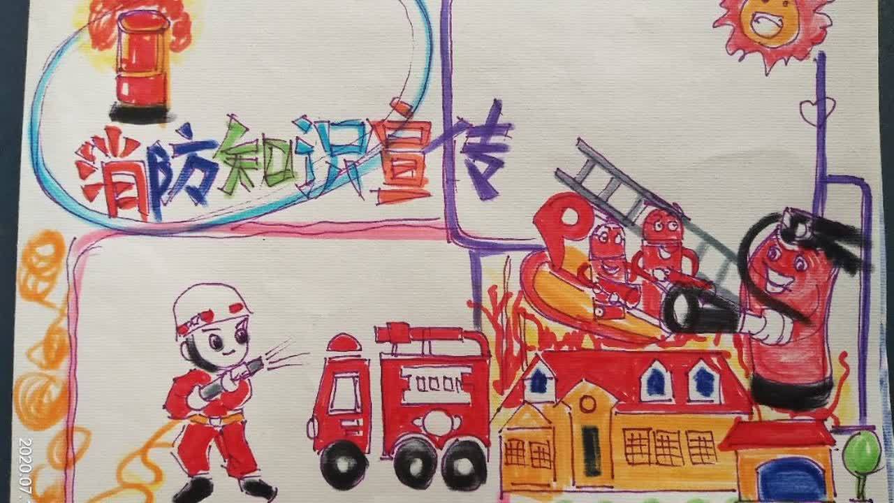 消防知识安安手抄报
