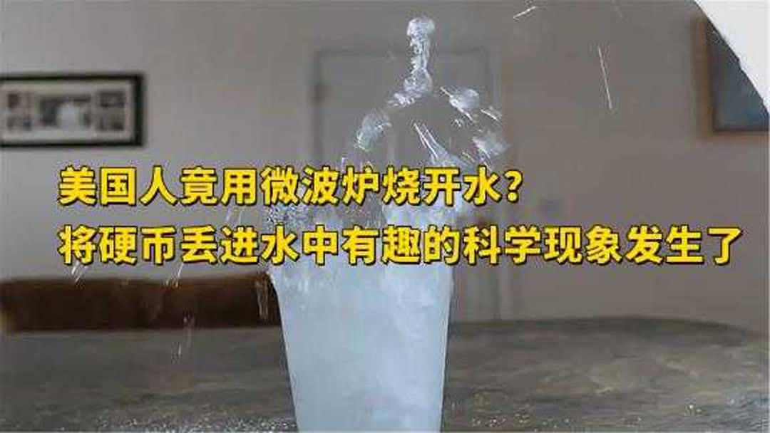 美国人竟用微波炉烧开水?将硬币丢进水中,有趣的科学现象发生了