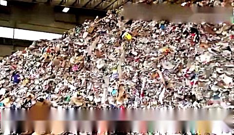 国外垃圾回收后的处理过程流水线筛选分类