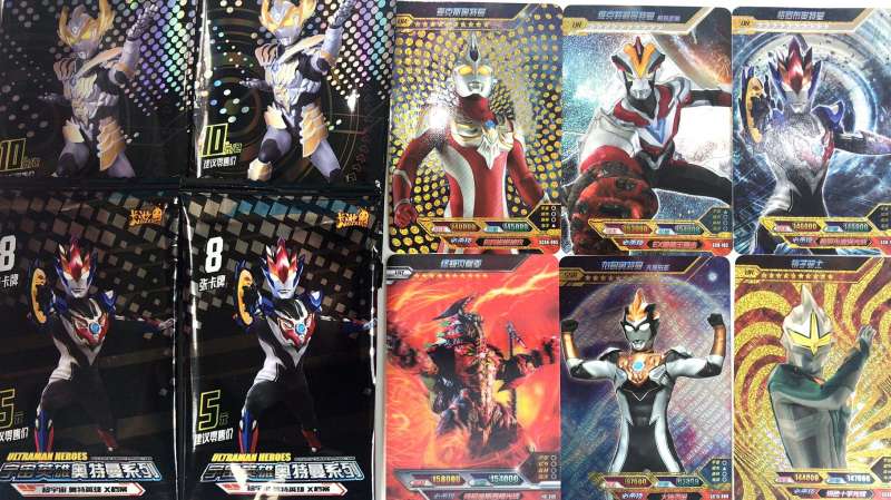 奥特曼卡片两包出六张稀有卡!有哥莫拉LGR卡和欧布三重形态HR卡