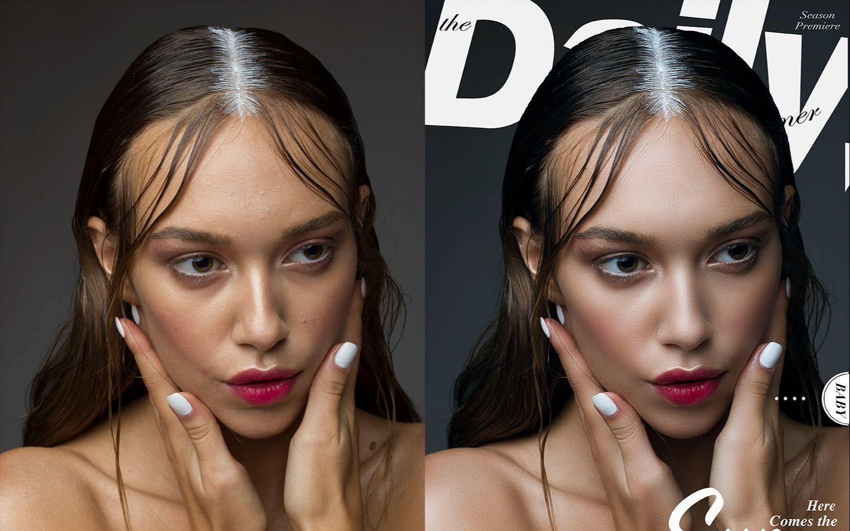 【影楼设计】商业修图-额头修饰