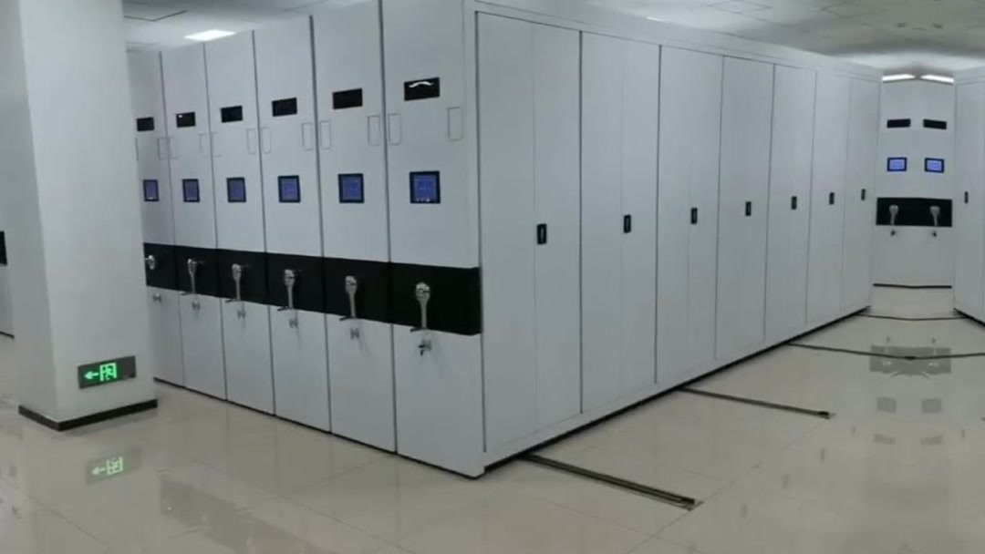 档案密集架安装验收成品、洛阳花都档案密集柜