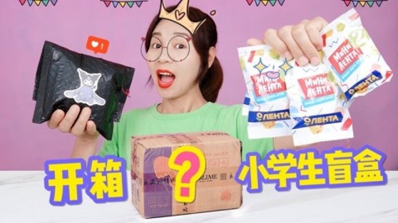 开箱小学生盲盒!4款DIY自制盲袋,会开出隐藏款起泡胶吗?无硼砂