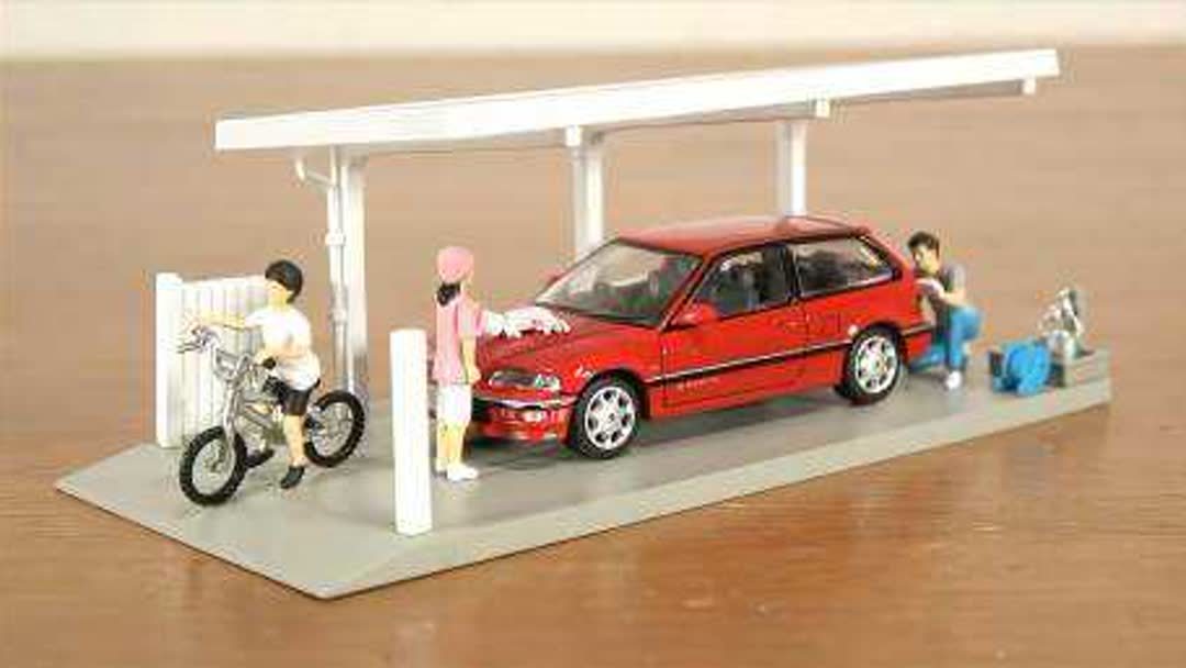 多美卡玩具模型,搭建洗车场玩具建筑,趣味手工玩具游戏