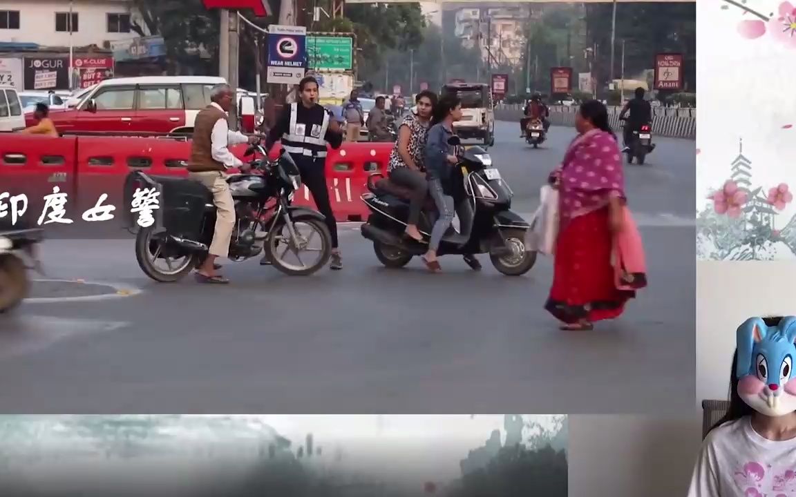 中外女交警现场,国外女警有点累!老外:中国女交警可爱了吧