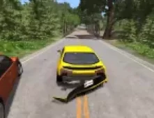 Beamng drive汽车模拟:撞毁驾驶赛车