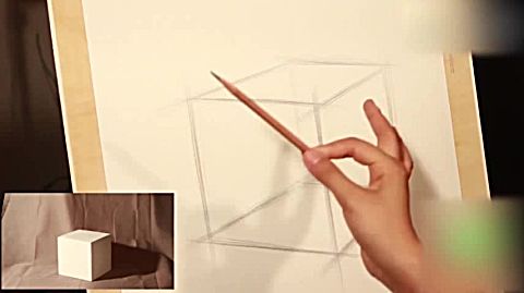 素描教学素描基础入门教程素描cut素描基础教程石膏几何体正方体...