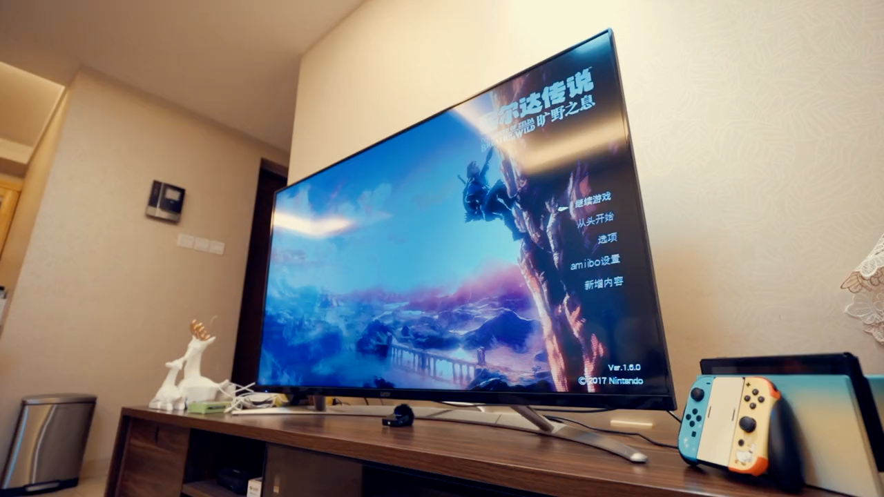 switch连电视,还不错!