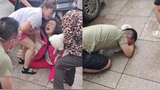 宠物狗未拴绳被撞死!女主人当场哭晕,男主人跪地用头撞车