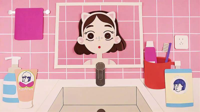 小仙女洁面护肤 化妆定格动画 定格动画