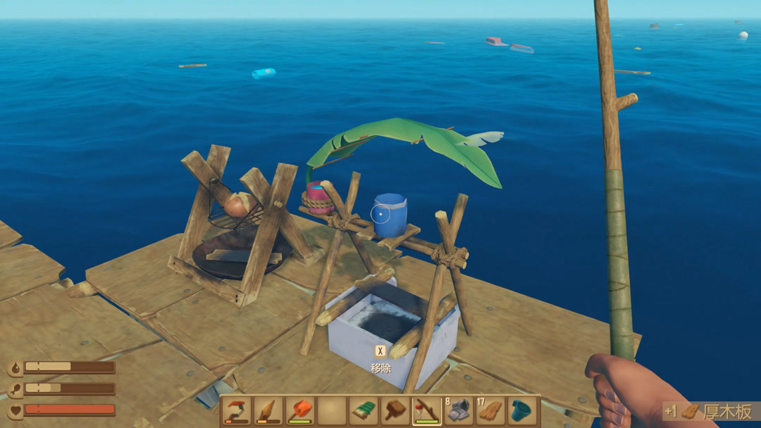 木筏求生-海上生存 恋墨把鲨鱼给杀了,属实站起来了