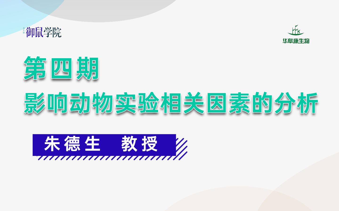 御鼠学院第四期 | 影响动物实验相关因素的分析