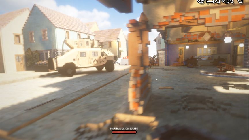 拆迁模拟器:各种武器摧毁法国小镇,坦克直接被炸飞了