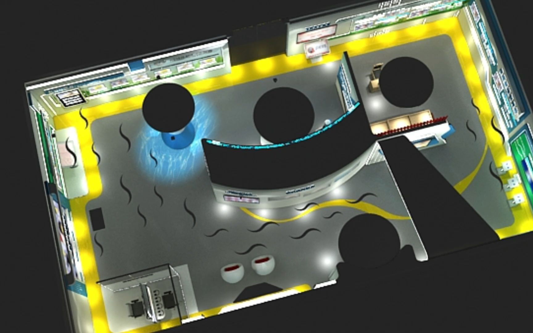 多媒体法制教育基地-法治科普展厅-法治宣传展馆设计效果图