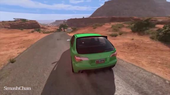 车祸模拟:汽车连环相撞事故