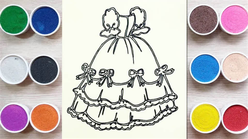 娃娃快没有衣服穿了,让我们帮她定制一条好看的裙子吧