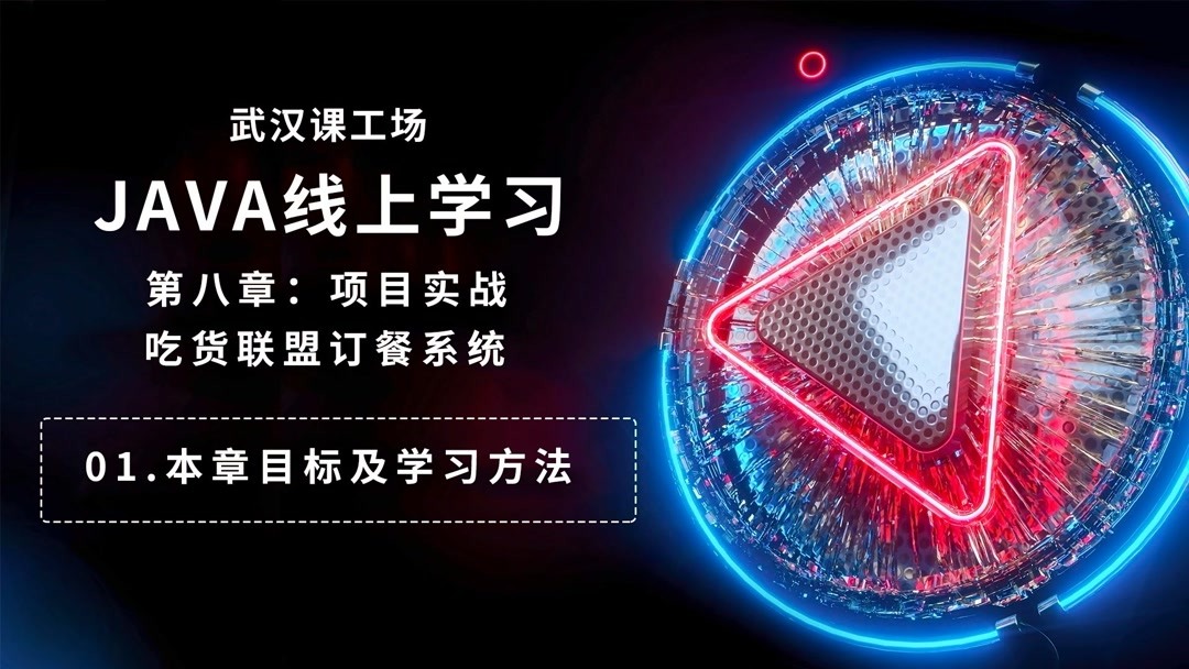 武汉课工场Java线上学习60第八章之本章目标及学习方法