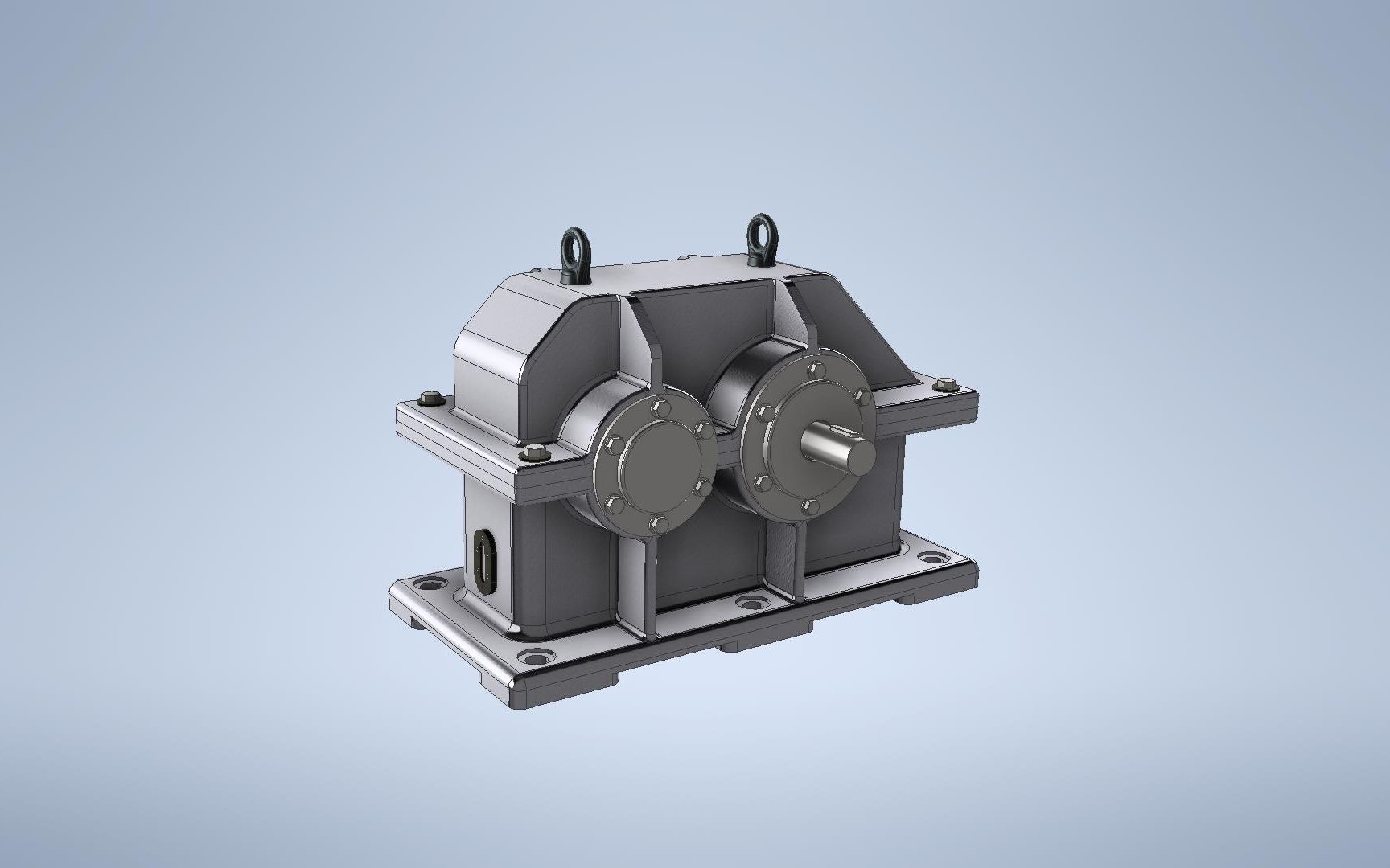 [3D拆解]齿轮箱CAD三维数字模型拆解动画