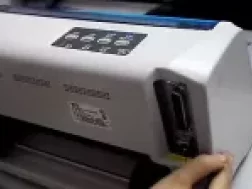 得实针式打印机安装色带架视频