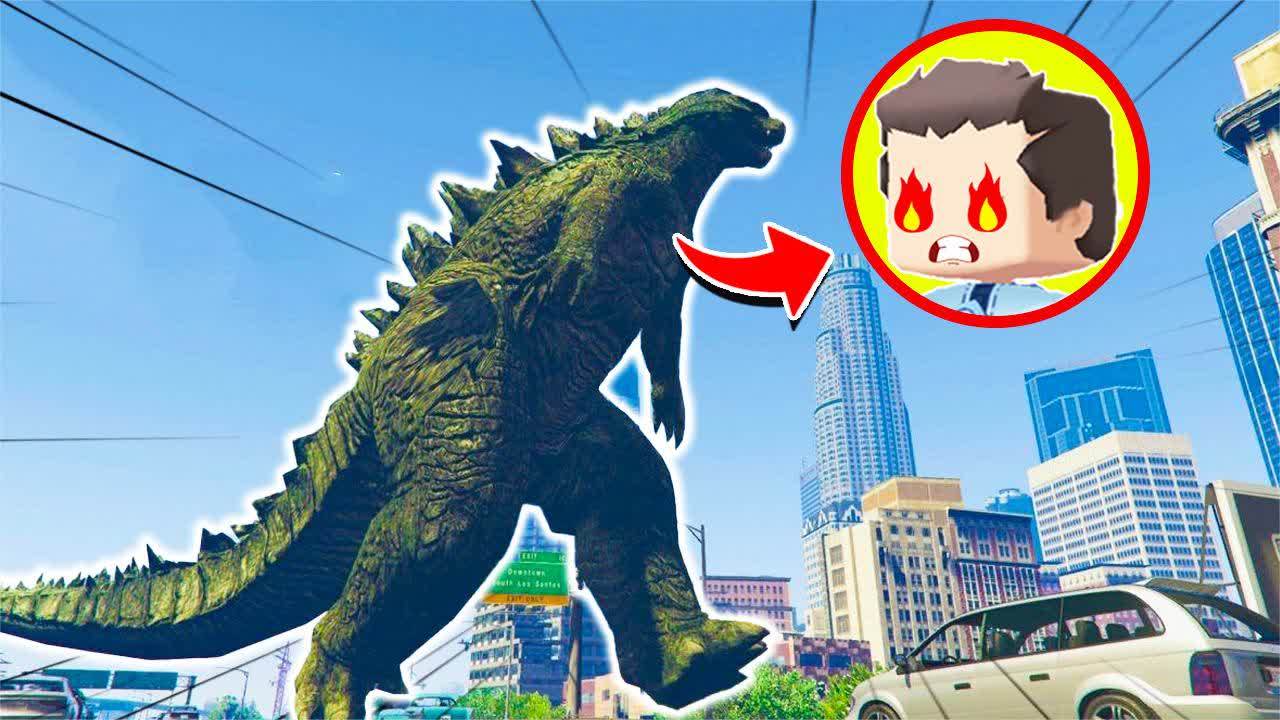 【木鱼】迷你世界:变身成终焉哥斯拉,大肆的破坏城市!