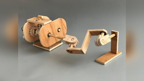 木板制作万向传动模型,快速了解机械原理的好方法
