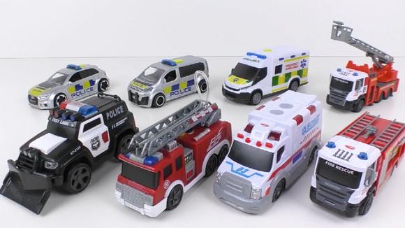 儿童合金汽车玩具 消防车 急救车 警车 小汽车玩具模型