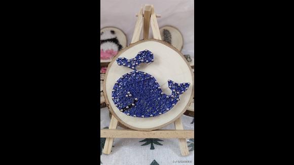 钉丝绕小海豚钉子绕线画制作视频