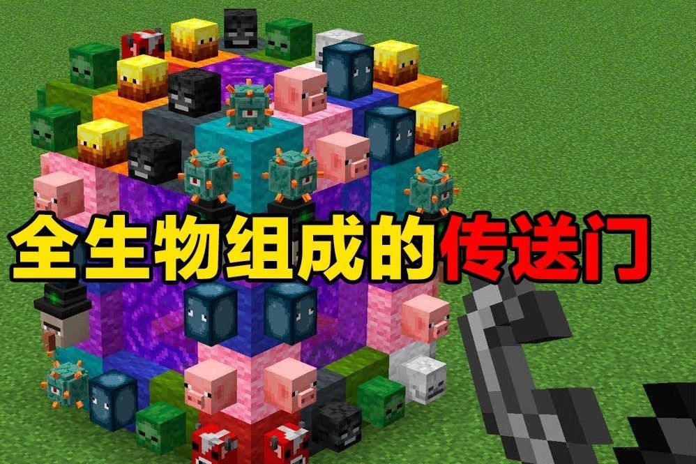 我的世界:趣味测试,所有生物做成的传送门,你见过吗?