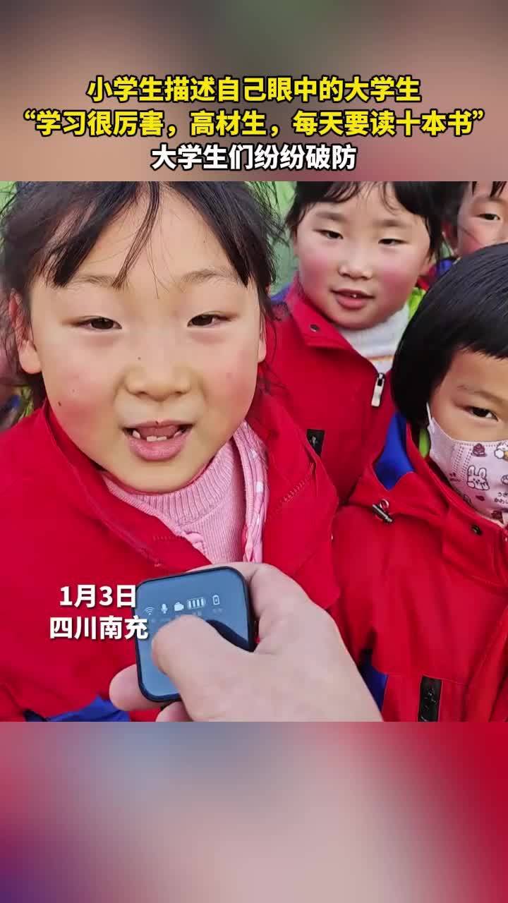 小学生描述自己眼中的大学生