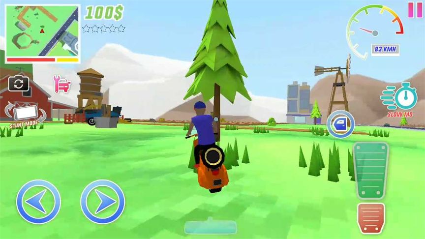 沙盒模拟器:小鼠把摩托当作武器能撞飞跑车吗