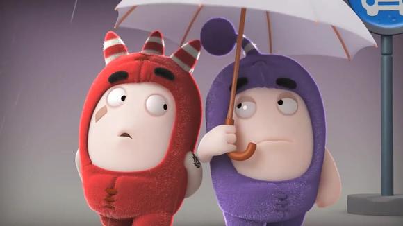 幼儿早教动画,下雨了宝宝把伞共用,又来一个宝宝后悲剧了