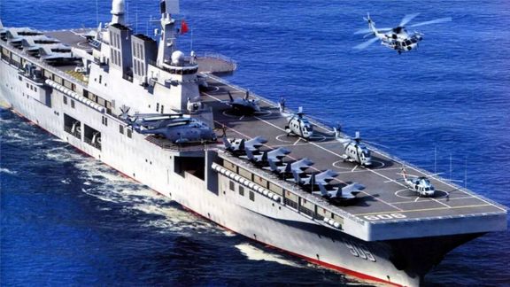 我国海军威慑力再次提升!075两栖攻击舰,满载排水量高达40000吨