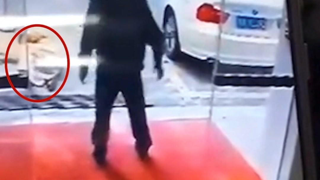 海南92岁老人公安局门口被保安推倒骨折,坐地6个小时无人过问