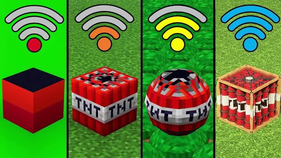 我的世界:不同画质下的炸弹!