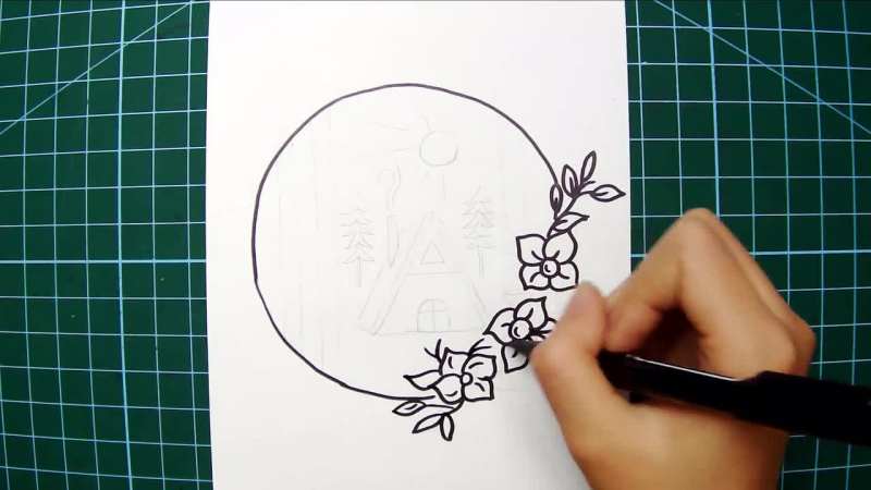小清新唯美黑白画,简单到不能再简单了