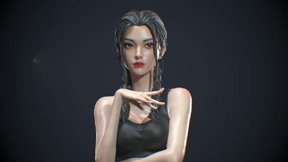 建模3d女孩,练手作品