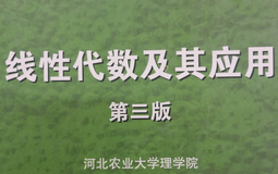 河北农业大学 线性代数及其应用 2020学年版