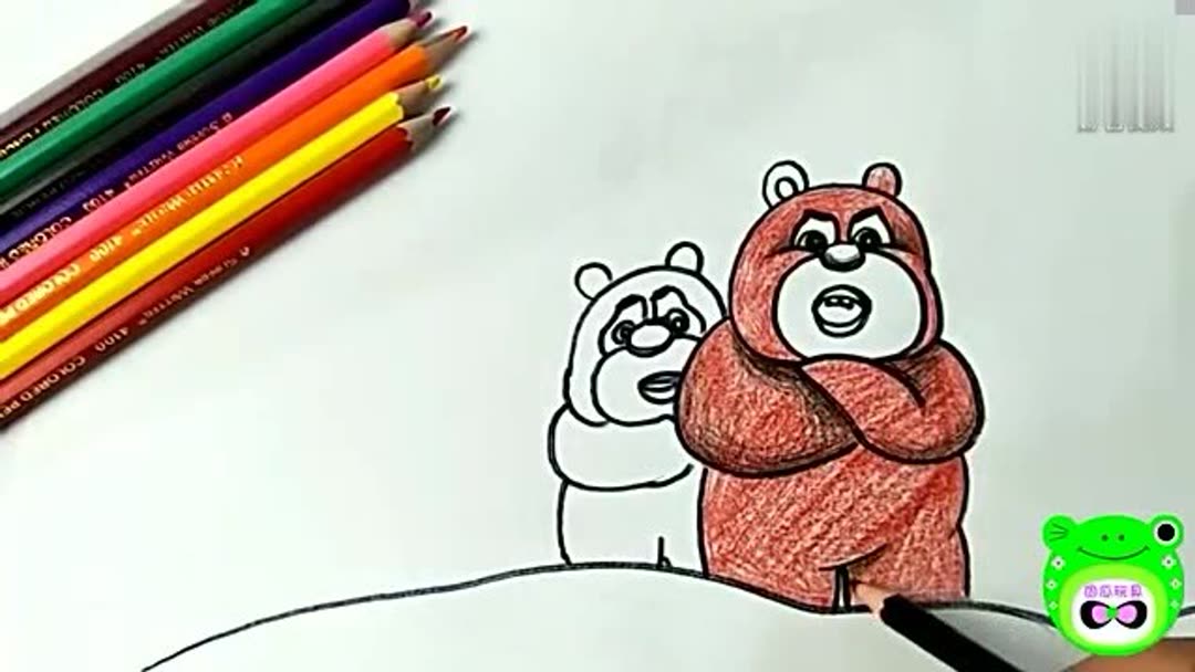 绘画启蒙熊熊乐园之熊二熊大简笔画2