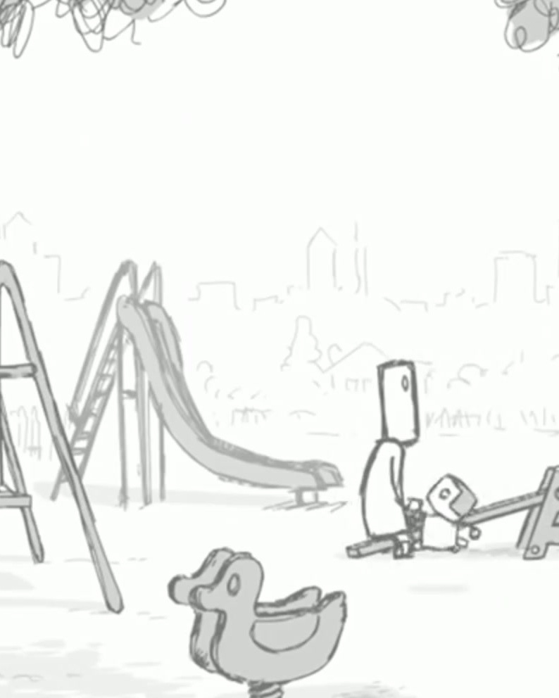 无声动画系列:爸爸看孩子
