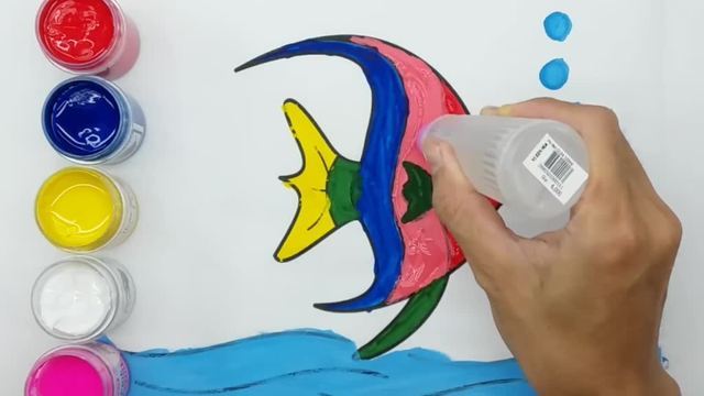 简笔画:七彩闪光热带鱼,想知道怎么制作吗?