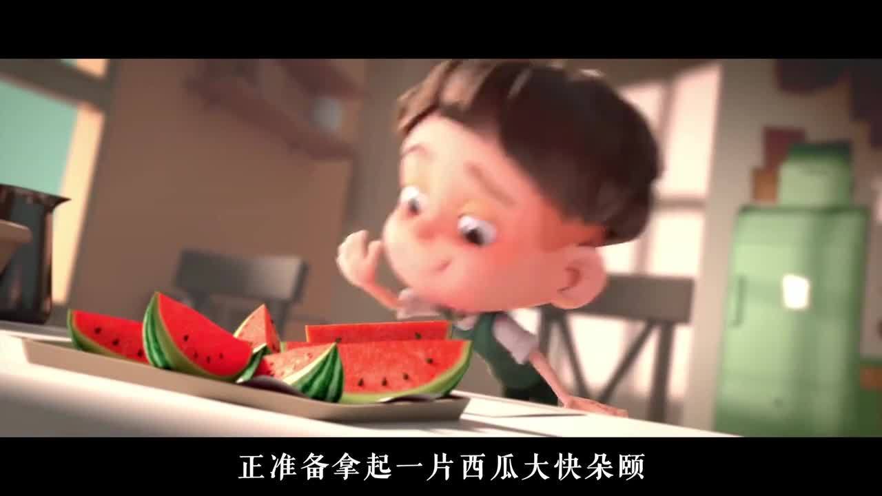 动画片男孩吃西瓜不吐籽,身体里长出西瓜藤苗,鼻血都成了西瓜汁