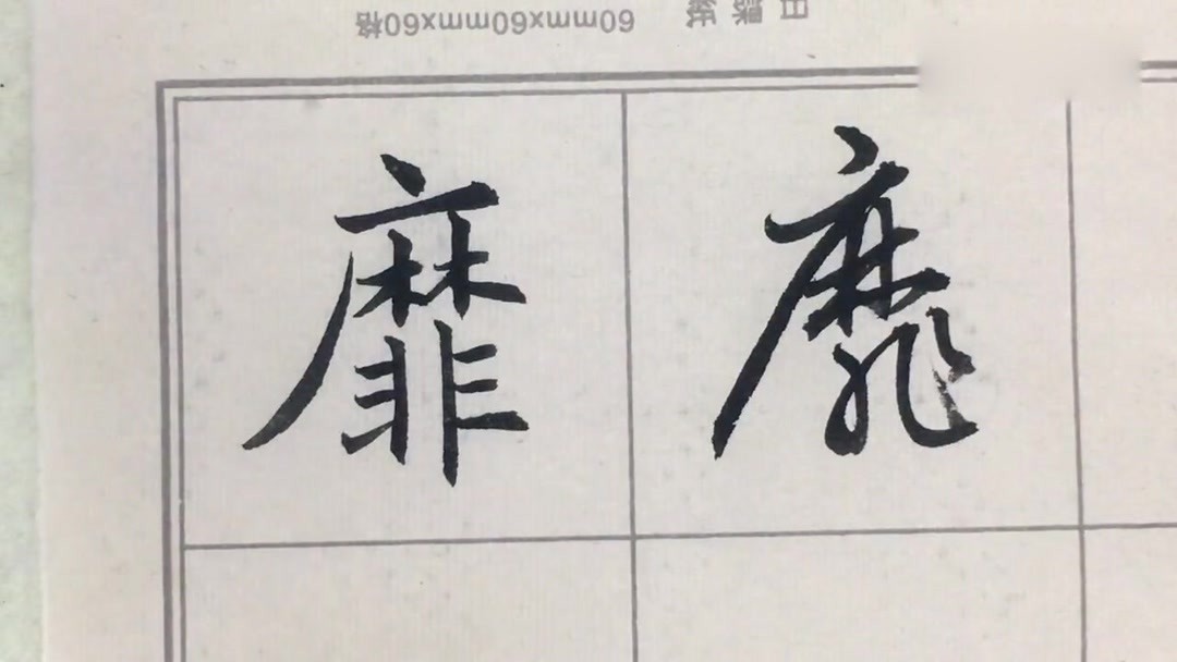 靡字的草书很多人会写错,其实这才是正确的写法,一学就会