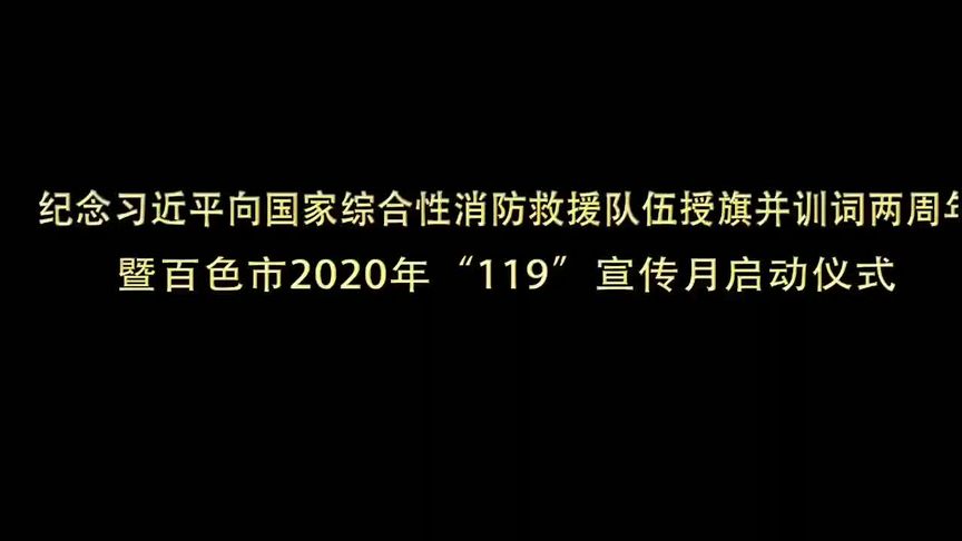 #119消防宣传日 百色市2020年“119”消防宣传月活动启动仪式