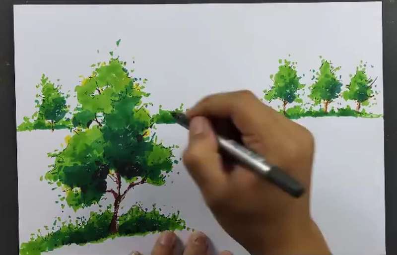 马克笔风景绘画教程