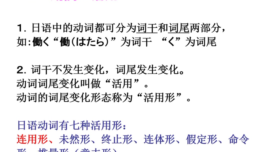 【择善日语】日语动词的分类与活用