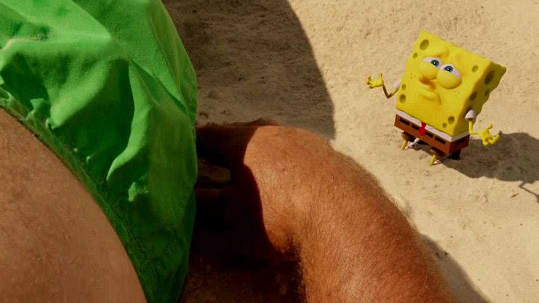 海绵宝宝3D版,海绵宝宝派大星穿越大海,来到人类海滩